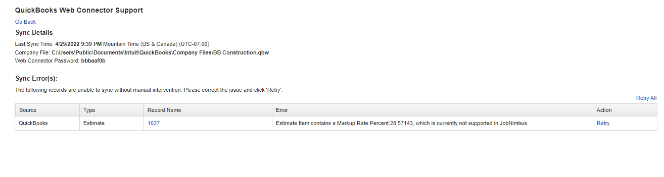 How can I troubleshoot the QuickBooks sync?